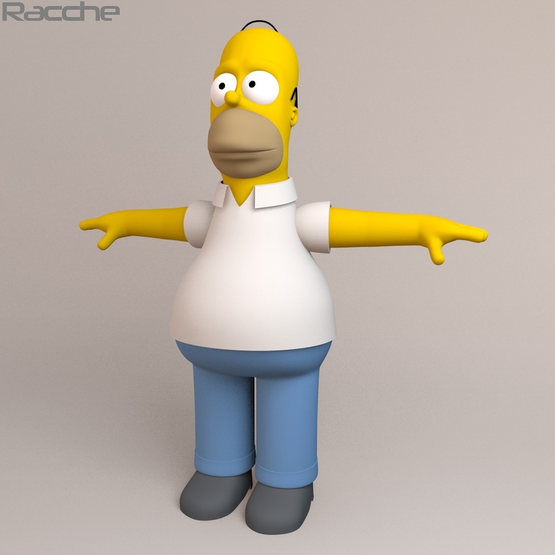3d homer simpson model