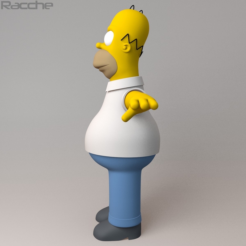 3d homer simpson model