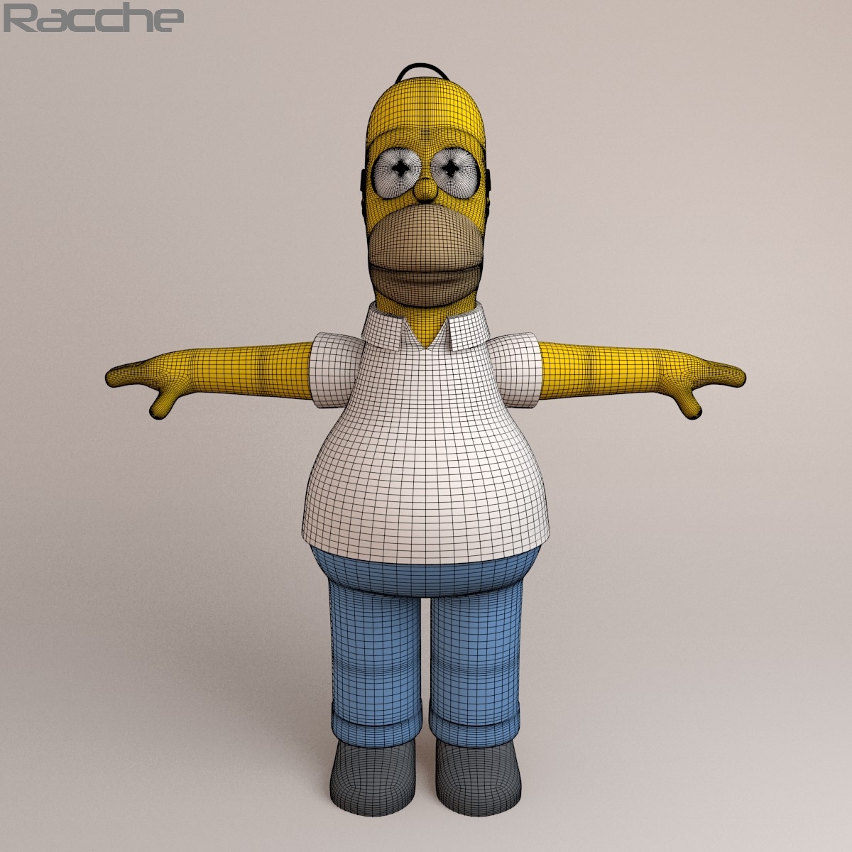 3d homer simpson model