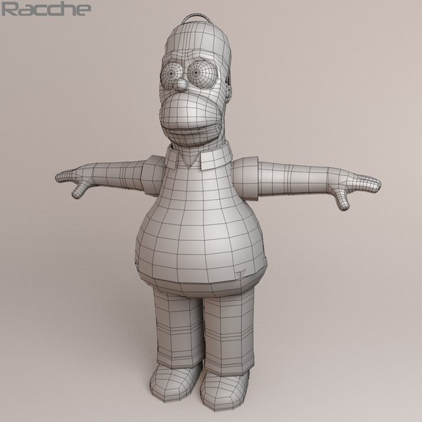 3d homer simpson model