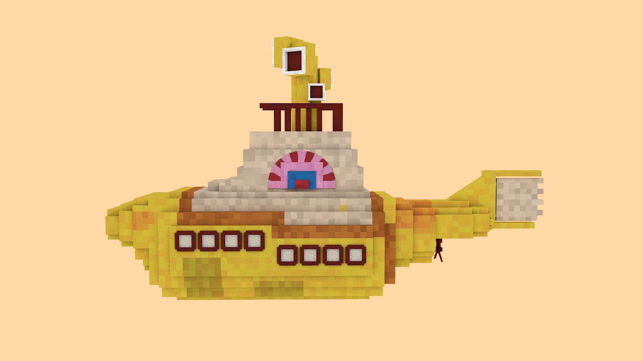 minecraft yellow submarine c4d
