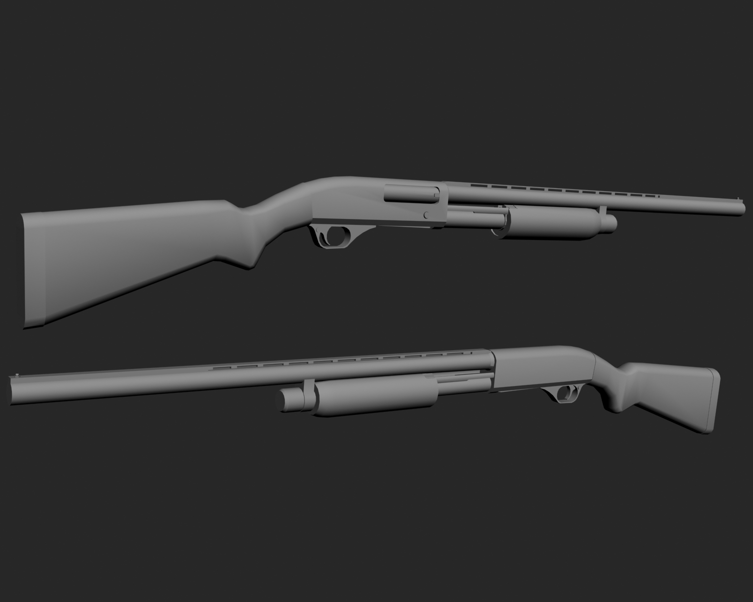 russian shotgun mp-133 3d model
