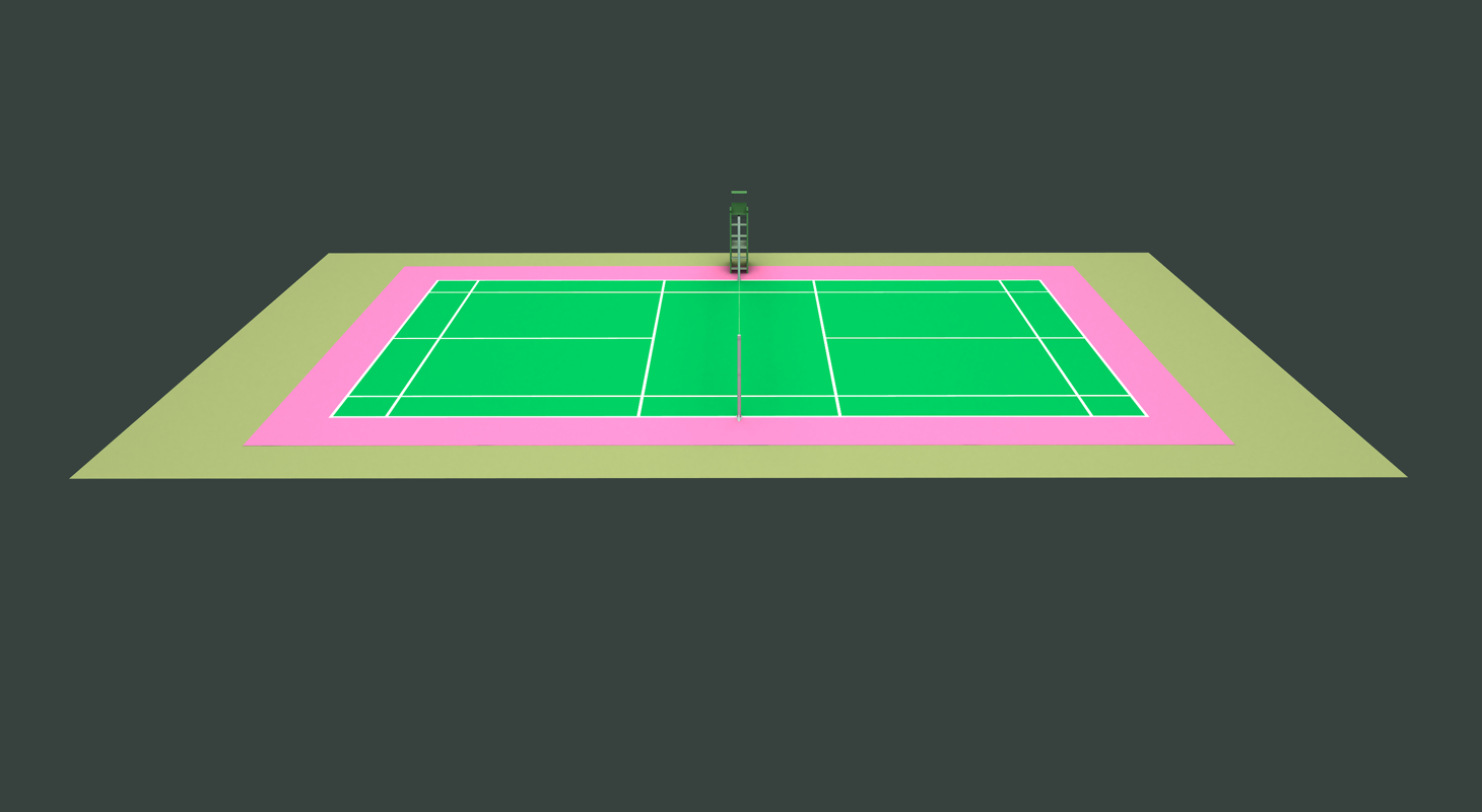 3d badminton court model