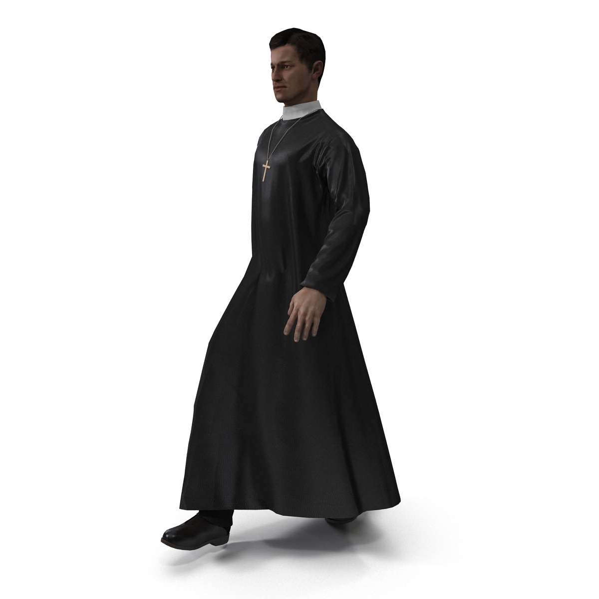 3d model priest rigged