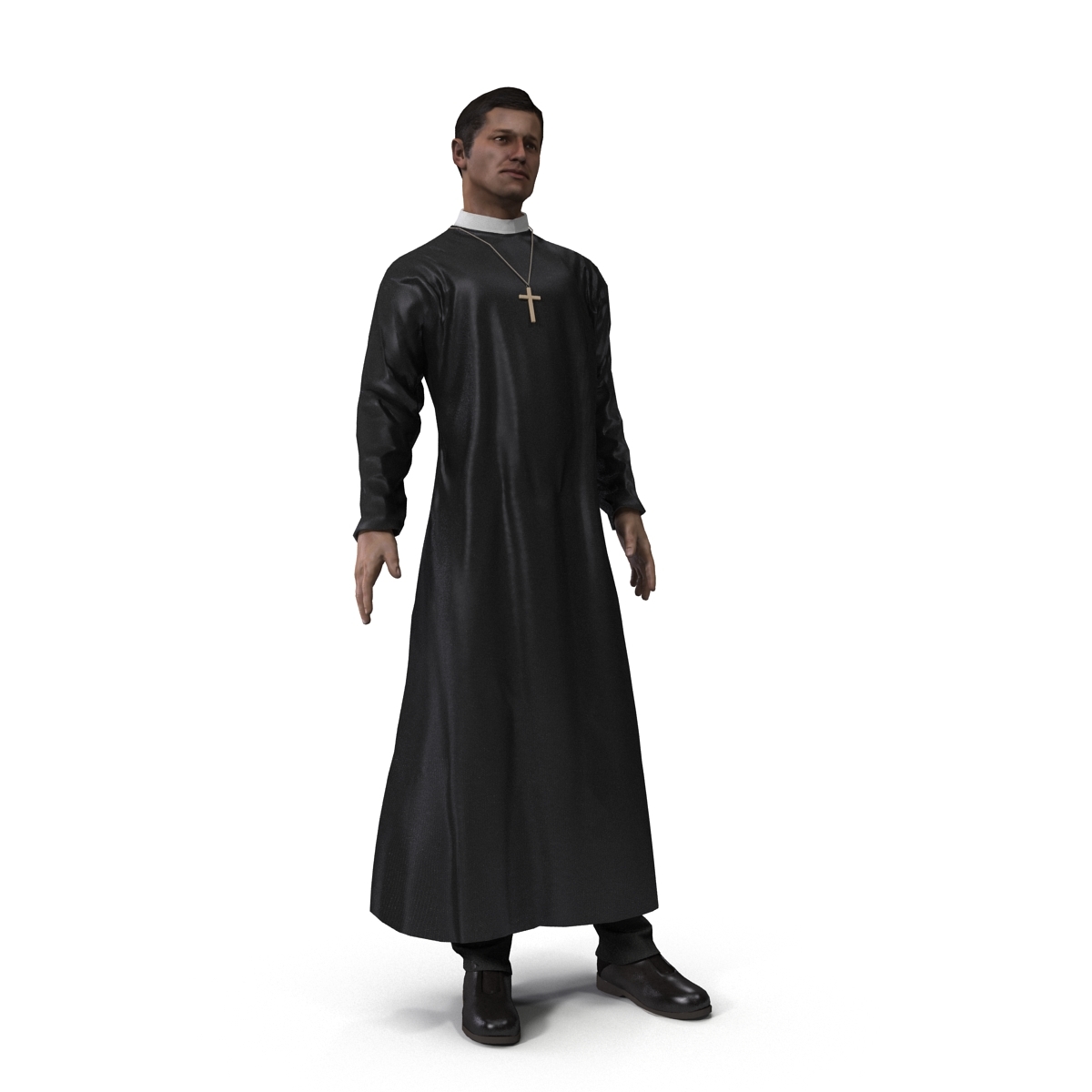 3d model priest rigged