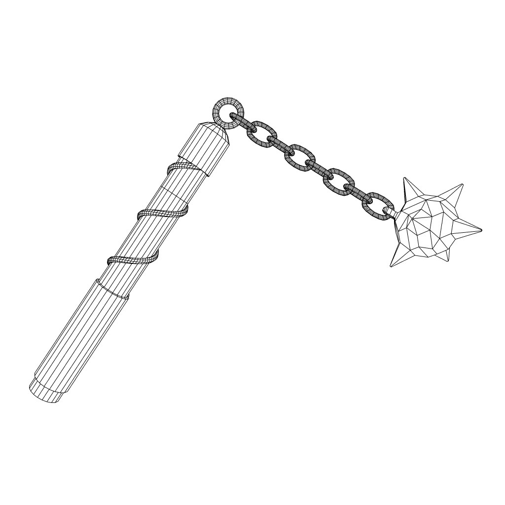 3ds max flail rigged medieval d