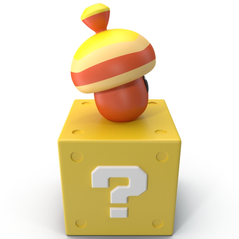 3d super mario acorn block model