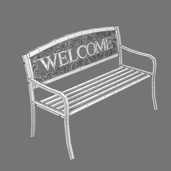 3d welcome bench