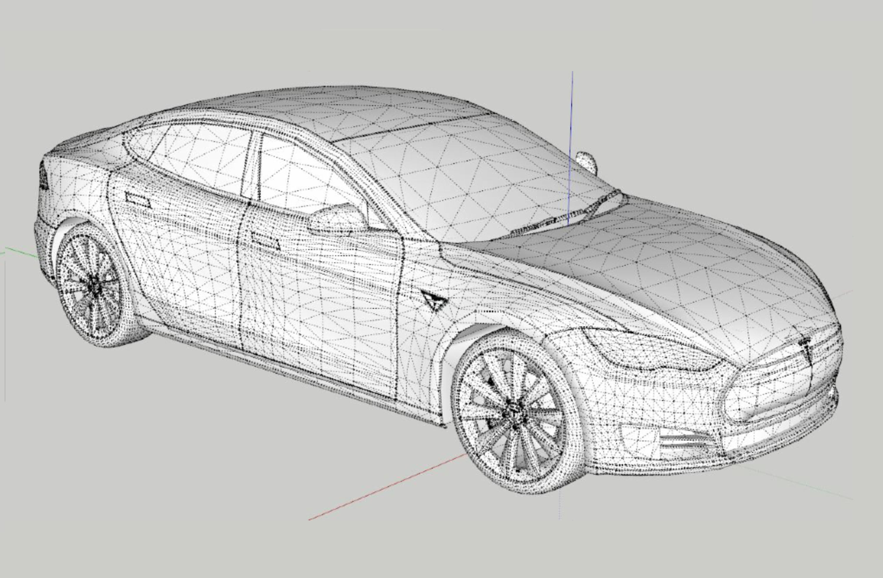 sketchup tesla s 3d model