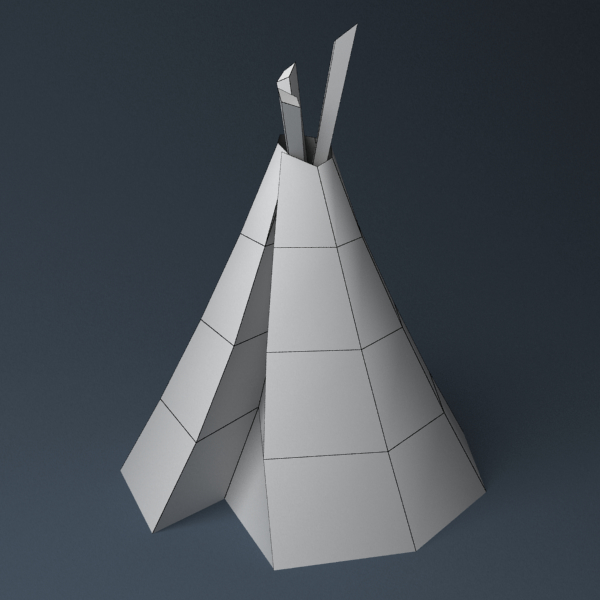 tipi 3d model