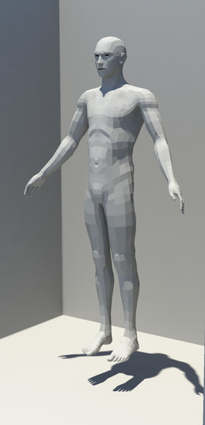male character base mesh obj
