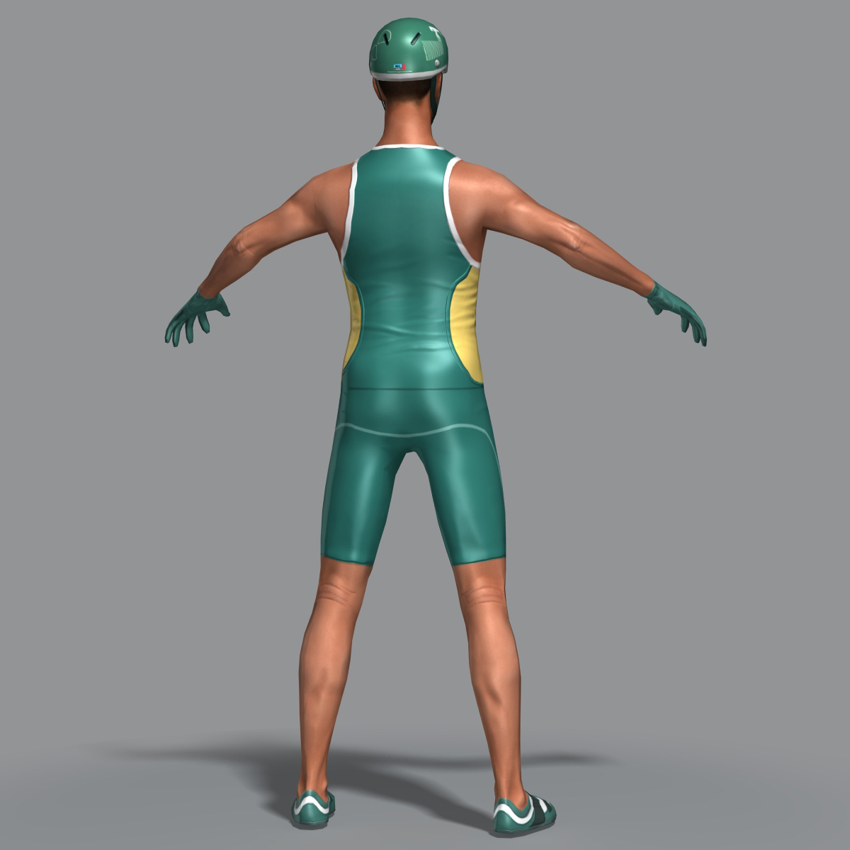 3d athletic cyclist model