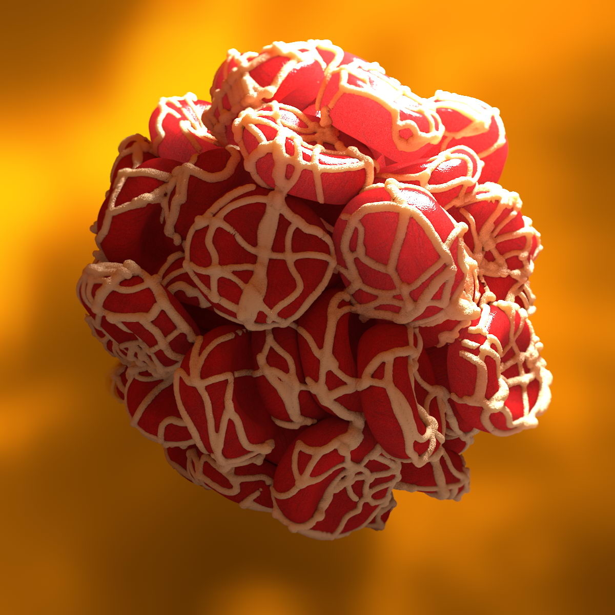 clotted blood cells 3d model