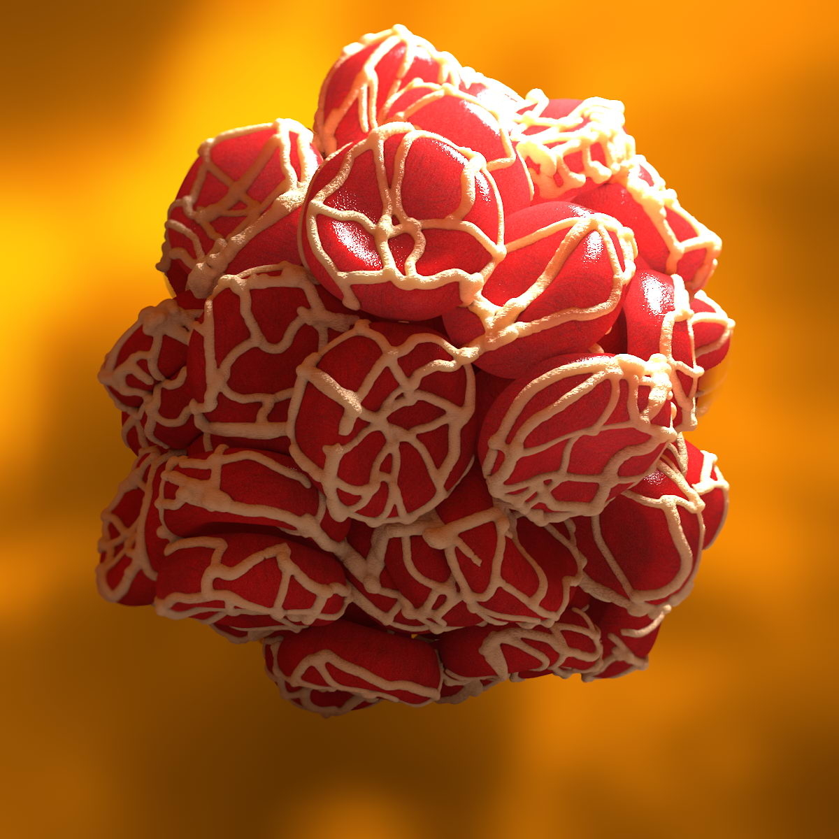 clotted blood cells 3d model