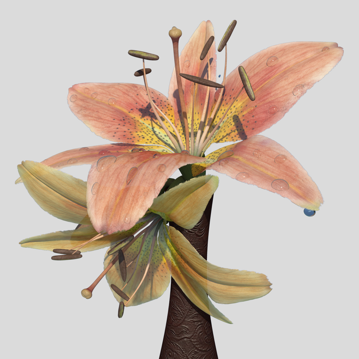 3d lily flower model