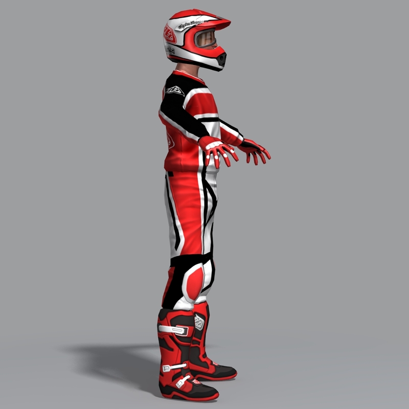 motocross rider 3d model