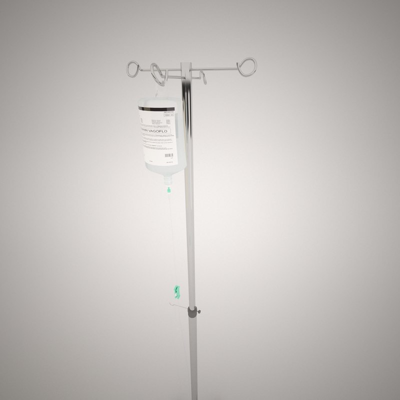 3d model intravenous line iv