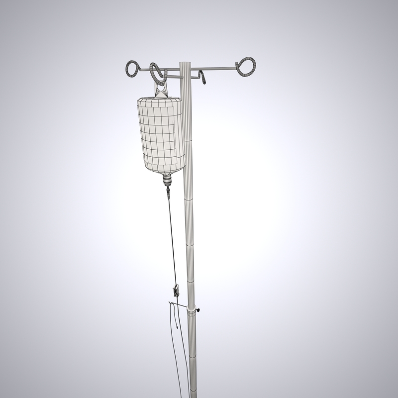 3d model intravenous line iv