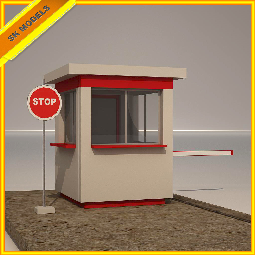 3d 3ds security booth