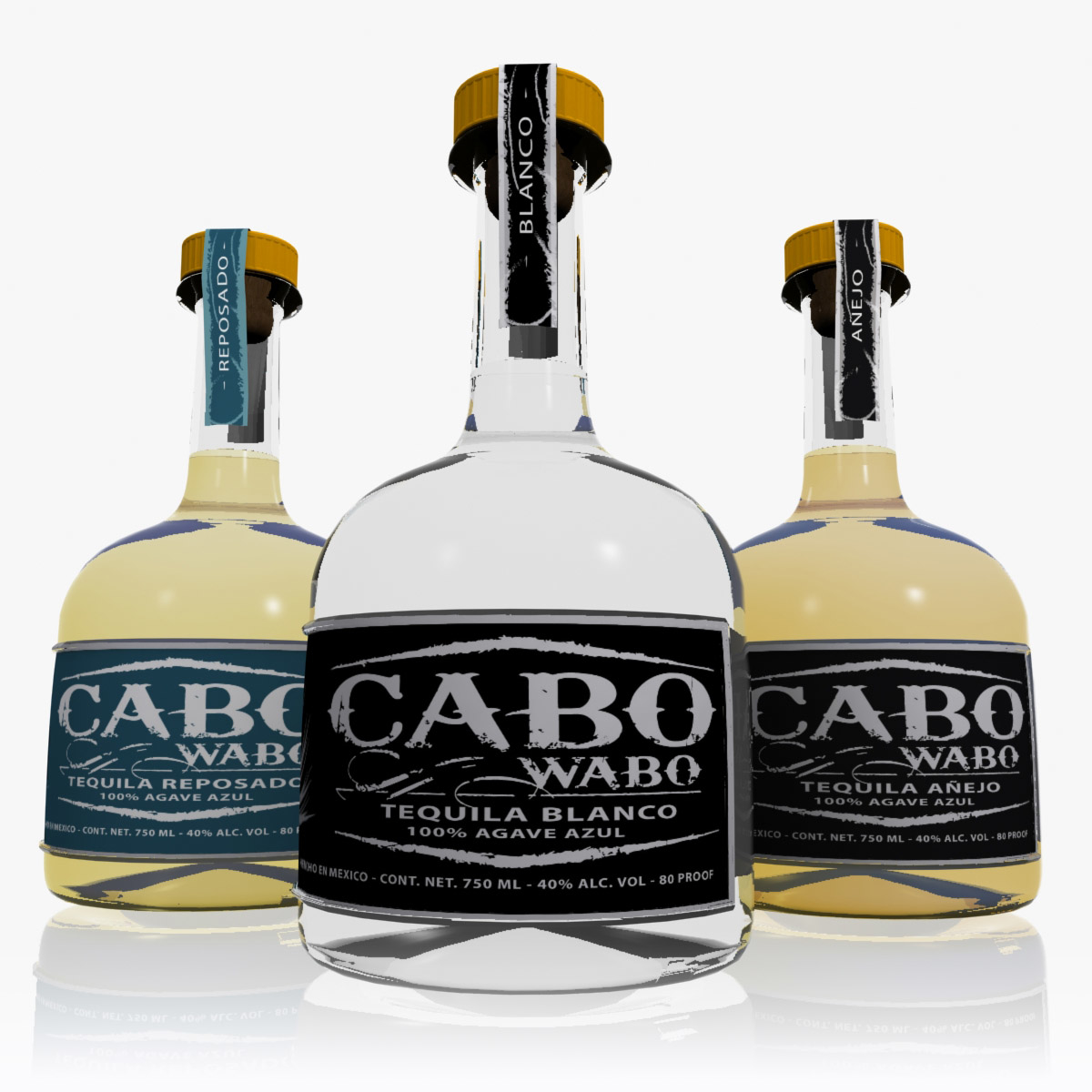 3d model set cabo wabo tequila