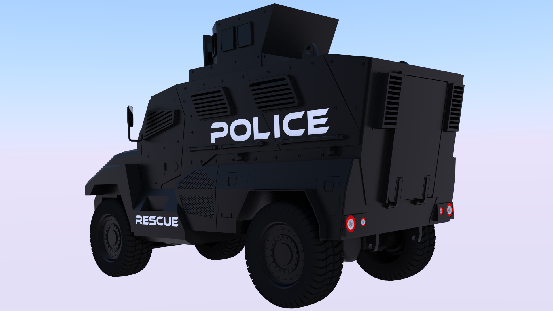 free police mrap 3d model