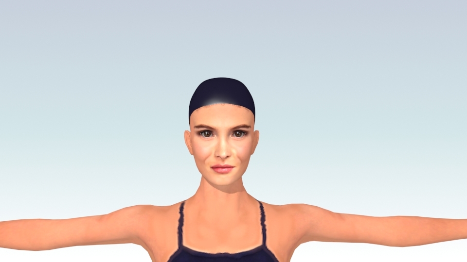 3d model animation swimming