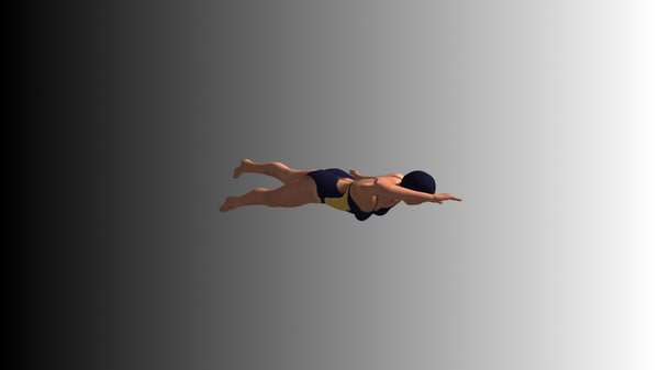 3d model animation swimming
