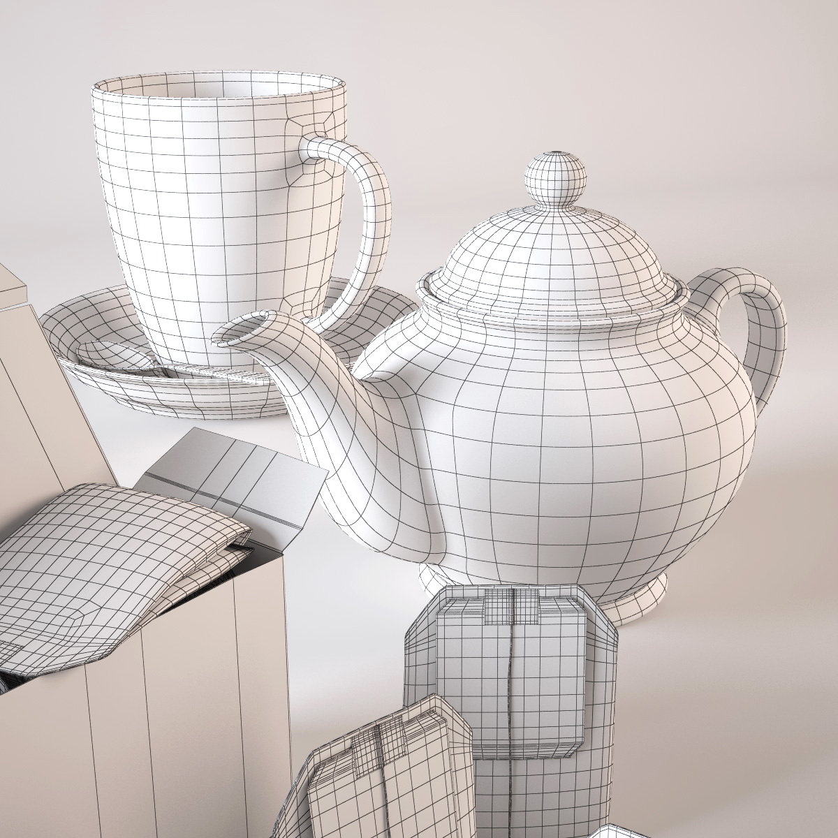tea bag 3d max