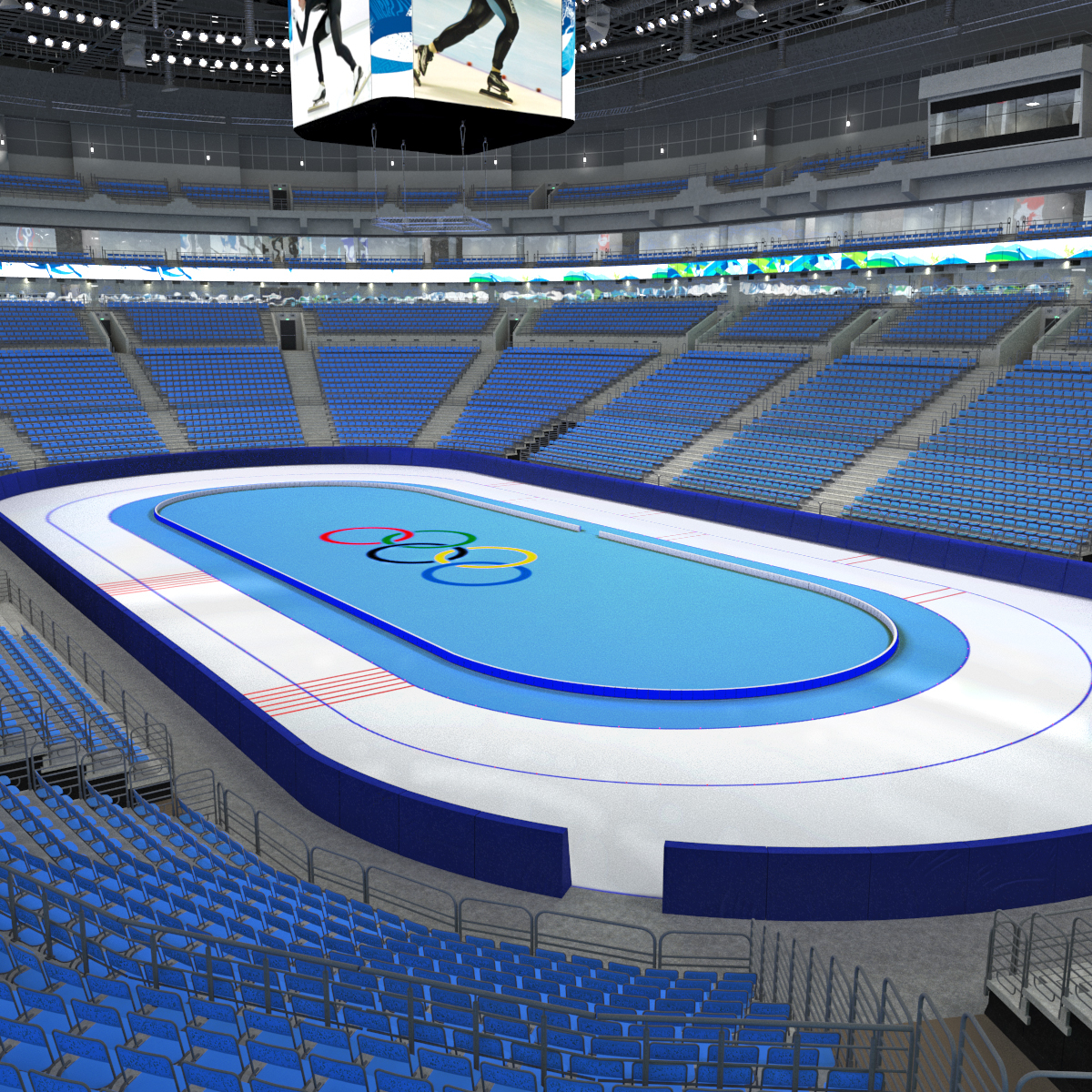 3d max speed skating arena