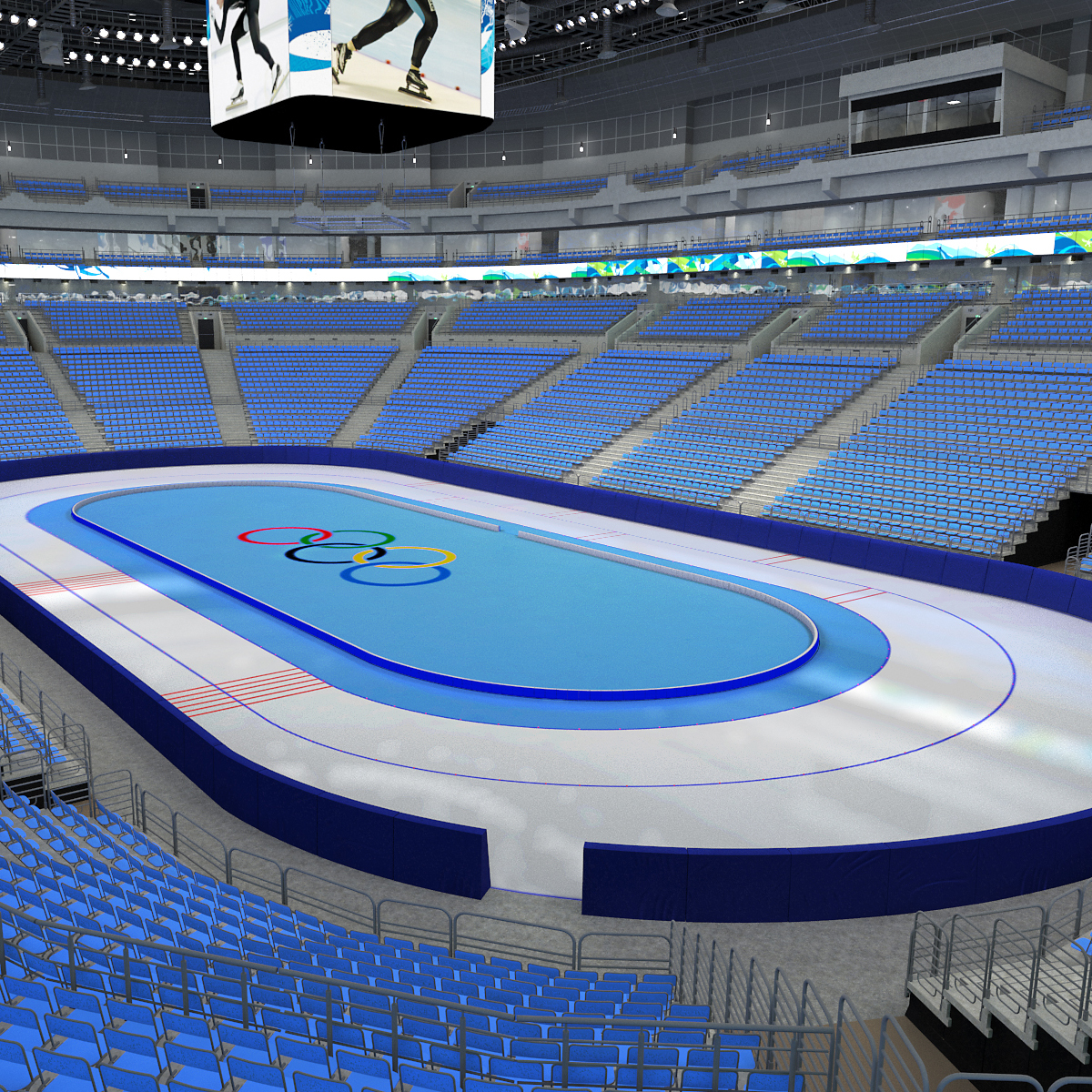 3d max speed skating arena