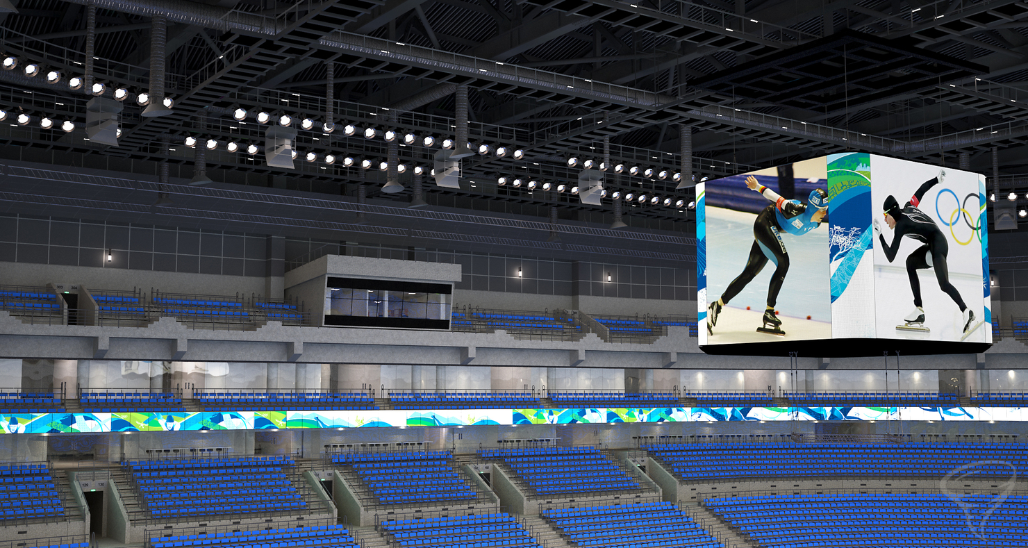 3d max speed skating arena