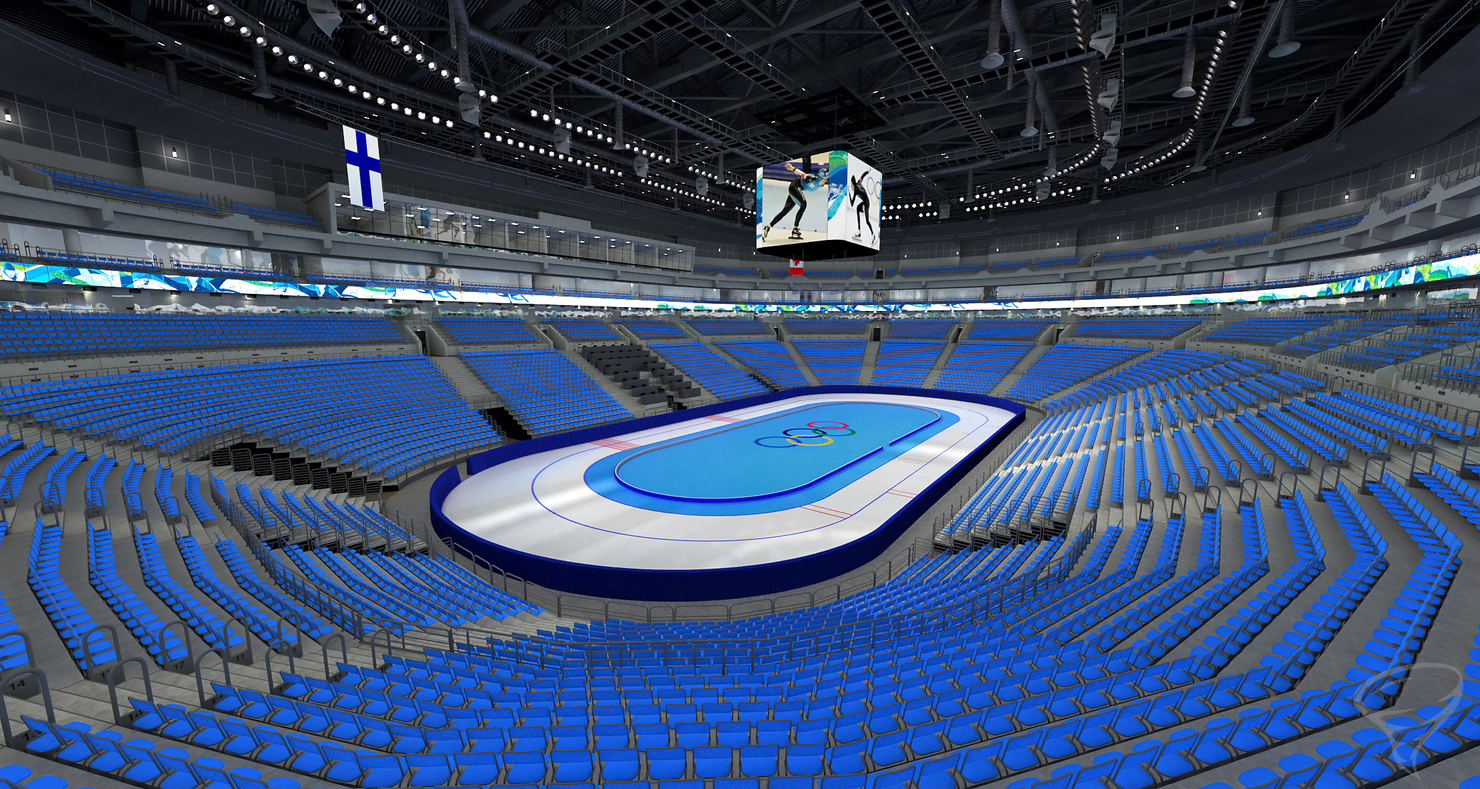 3d max speed skating arena