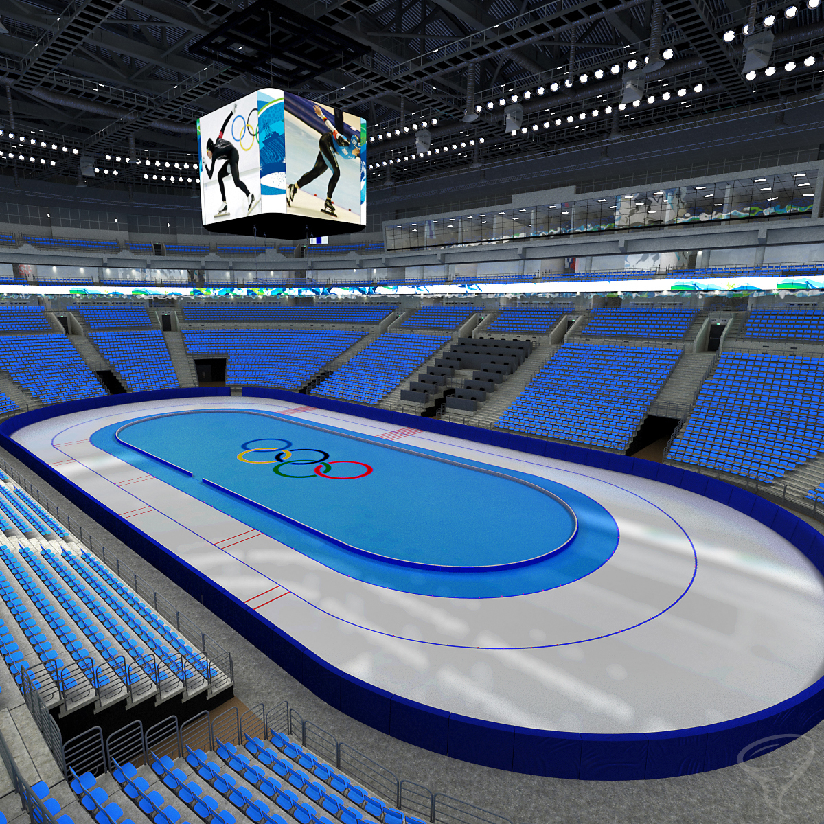 3d max speed skating arena