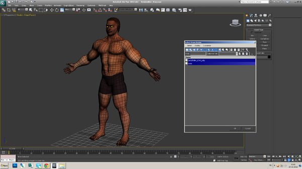 3d bodybuilder character man
