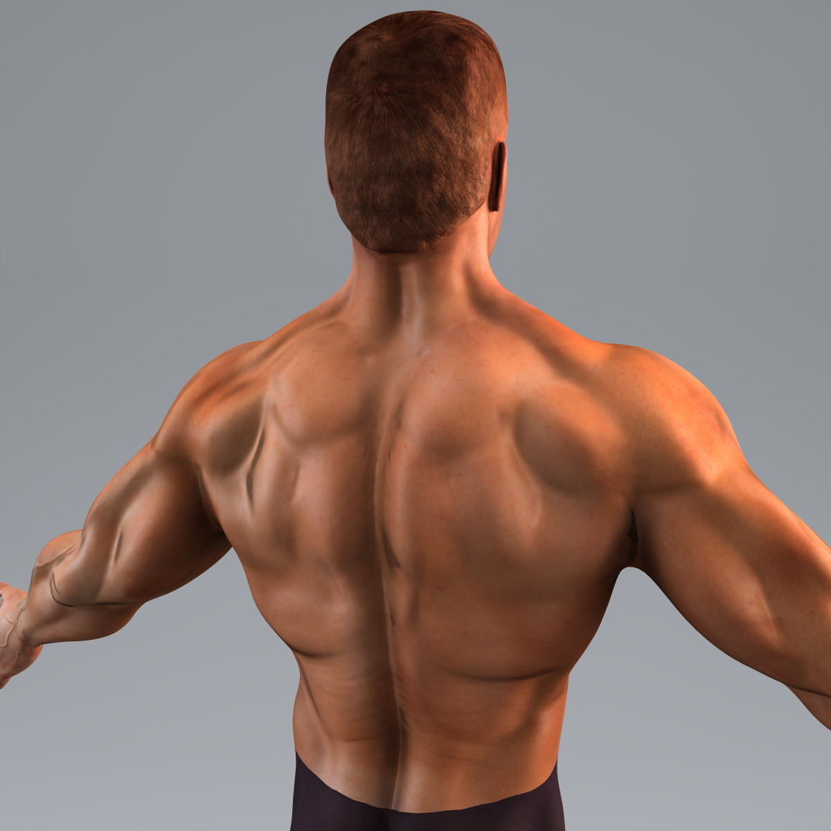 3d bodybuilder character man