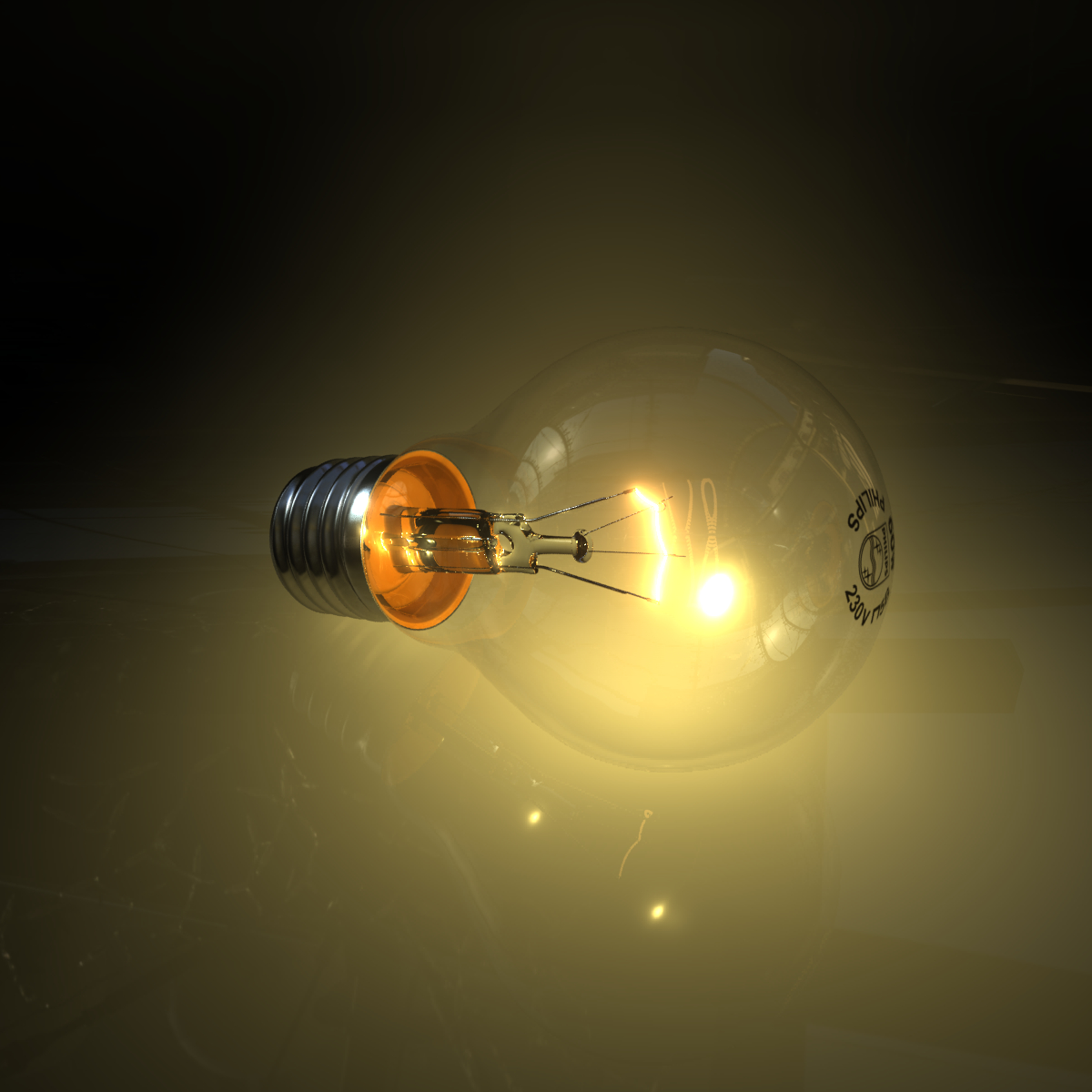 incandescent lightbulb lighting 3d model