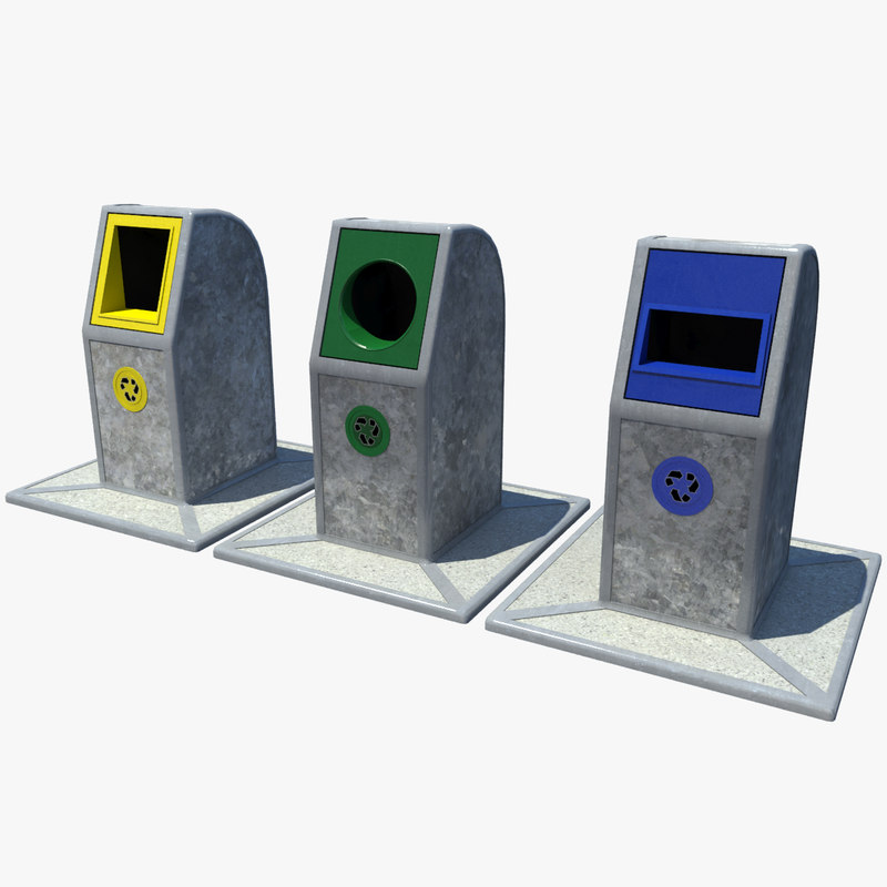3d model recycling bins