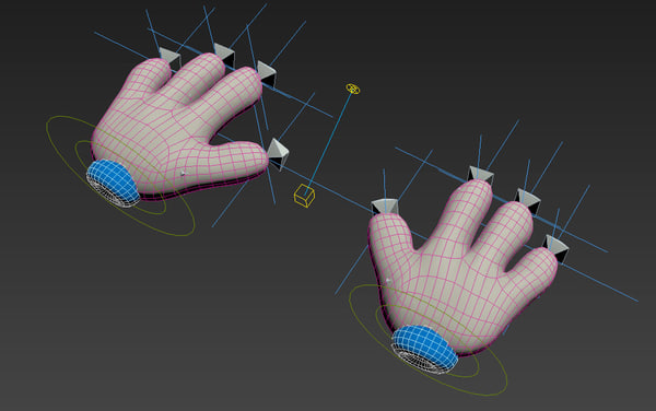 max cartoon hand rigged