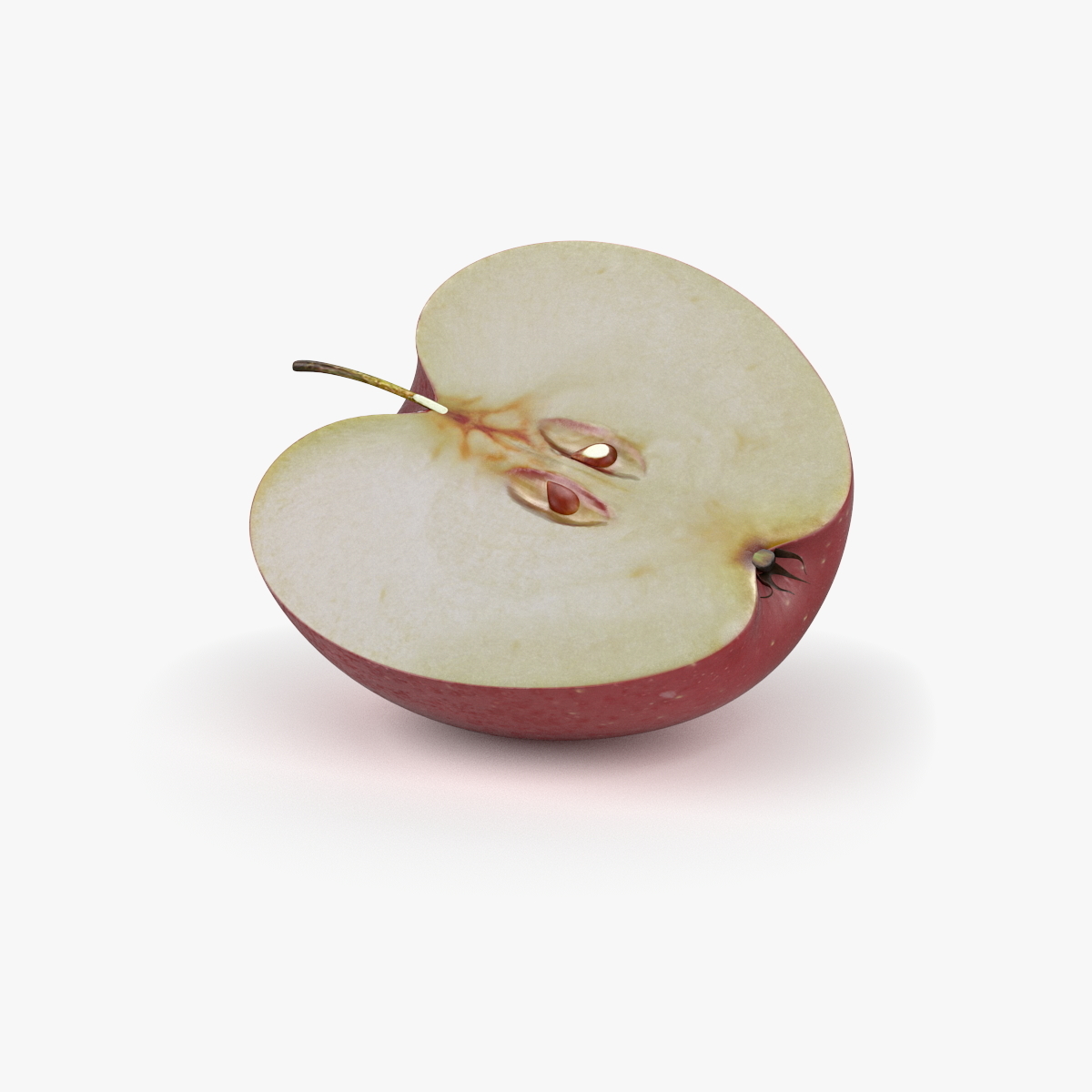 3d realistic apple fruit real model