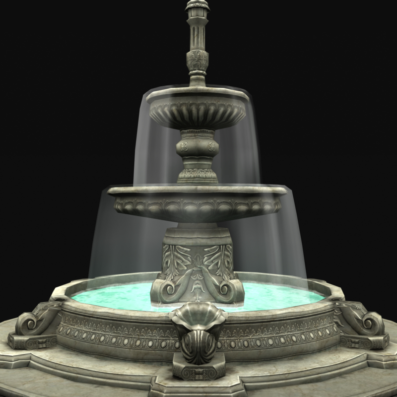 3d model fountain ornate