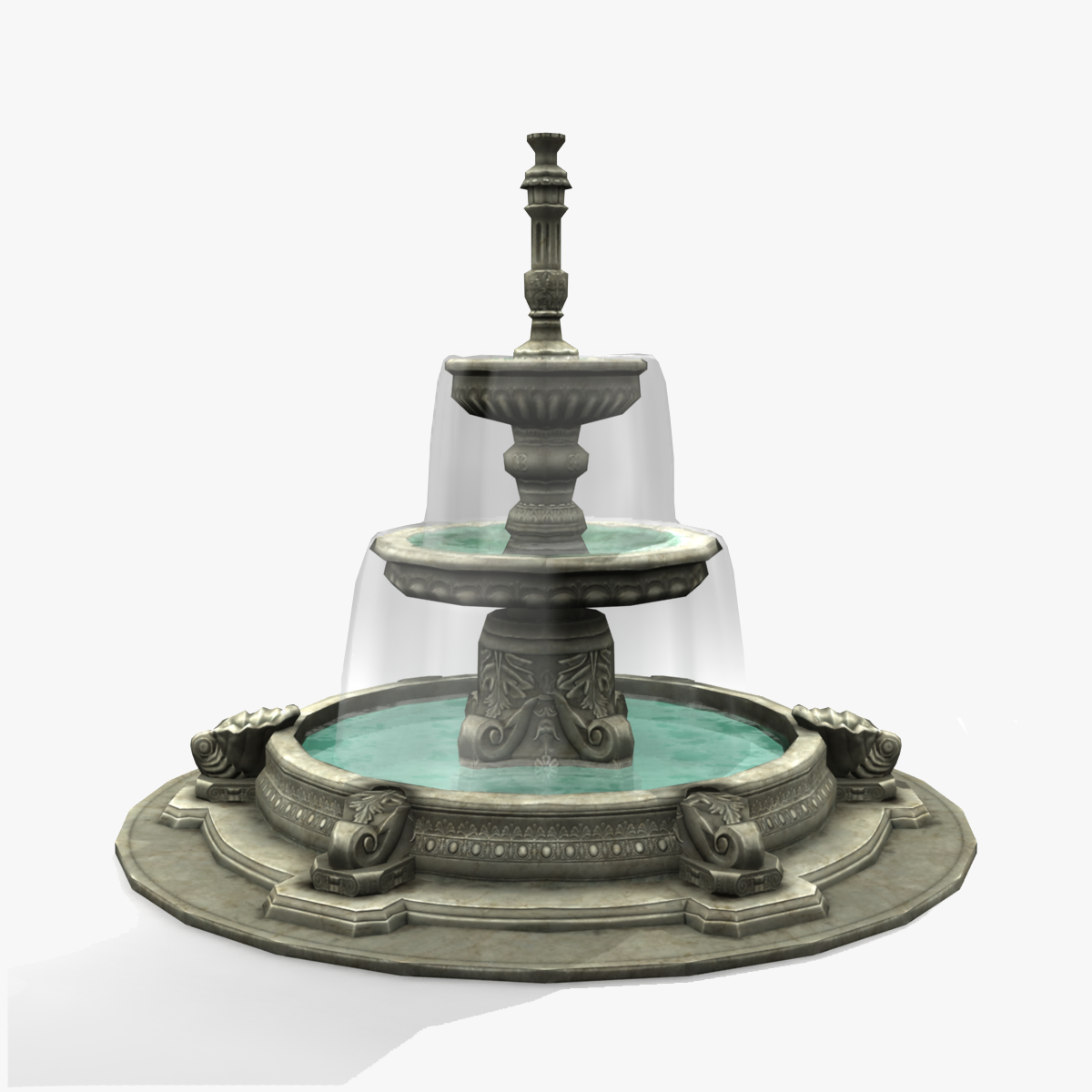 3d model fountain ornate