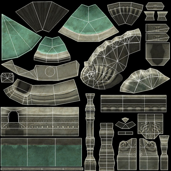 3d model fountain ornate