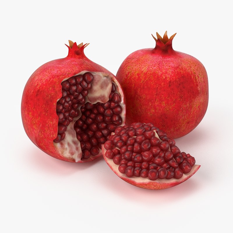 3d Model Realistic Pomegranate Fruit Real