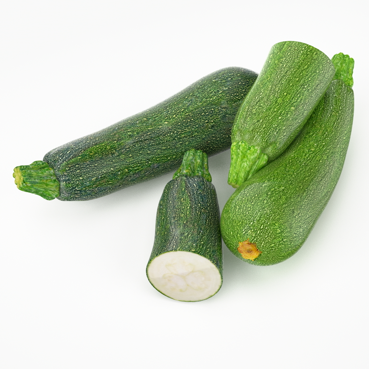 3d realistic squash real vegetables