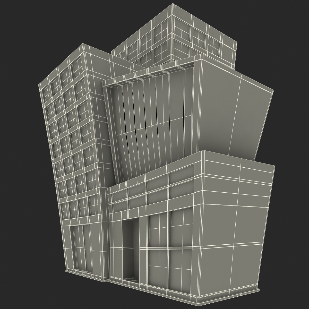 cartoon building 3d max