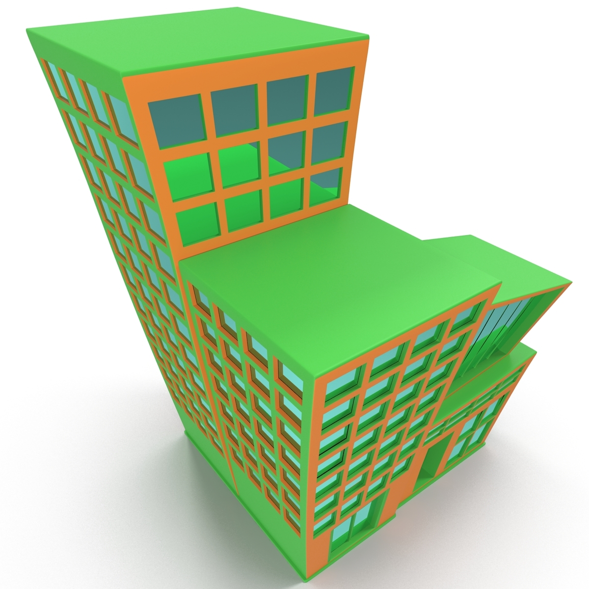 cartoon building 3d max