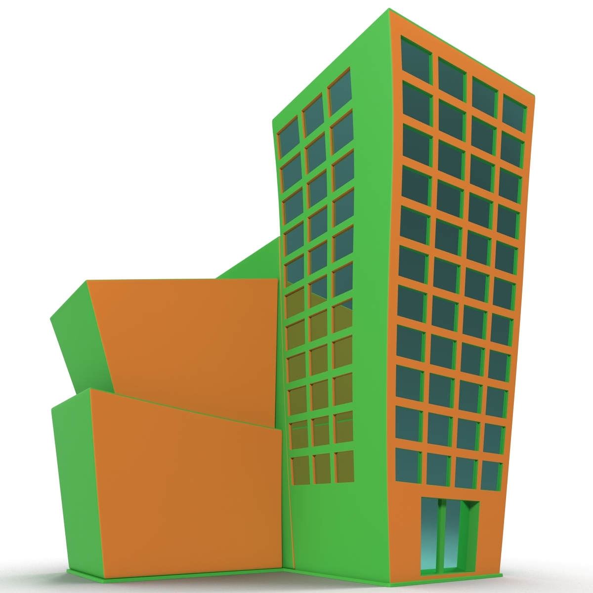 cartoon building 3d max