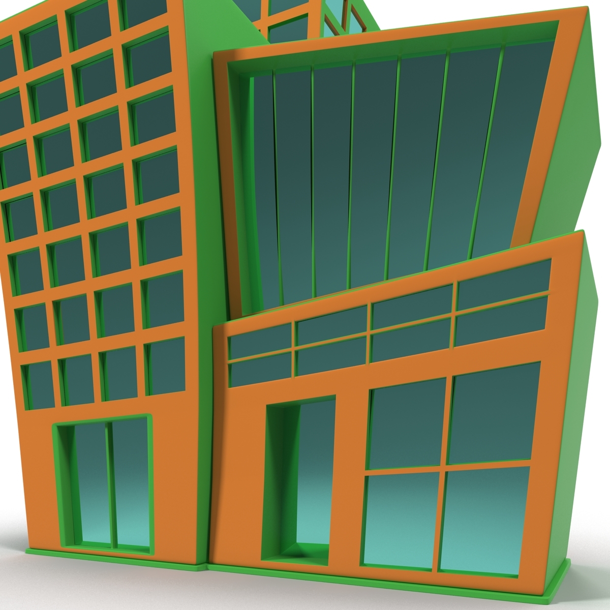 cartoon building 3d max