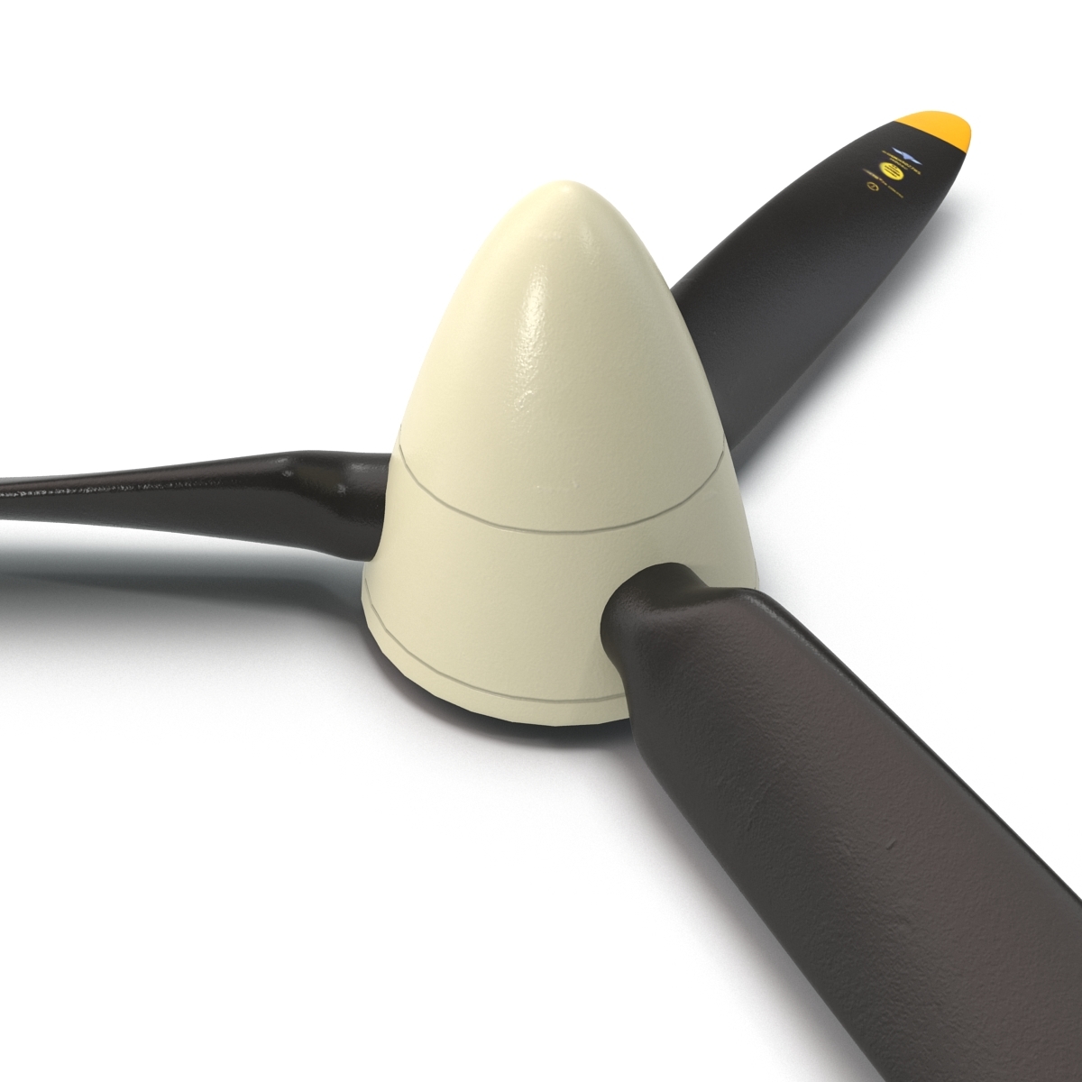 3d propeller british fighter aircraft model