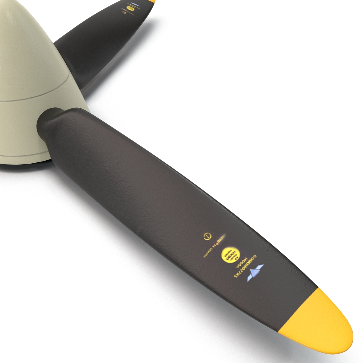 3d propeller british fighter aircraft model